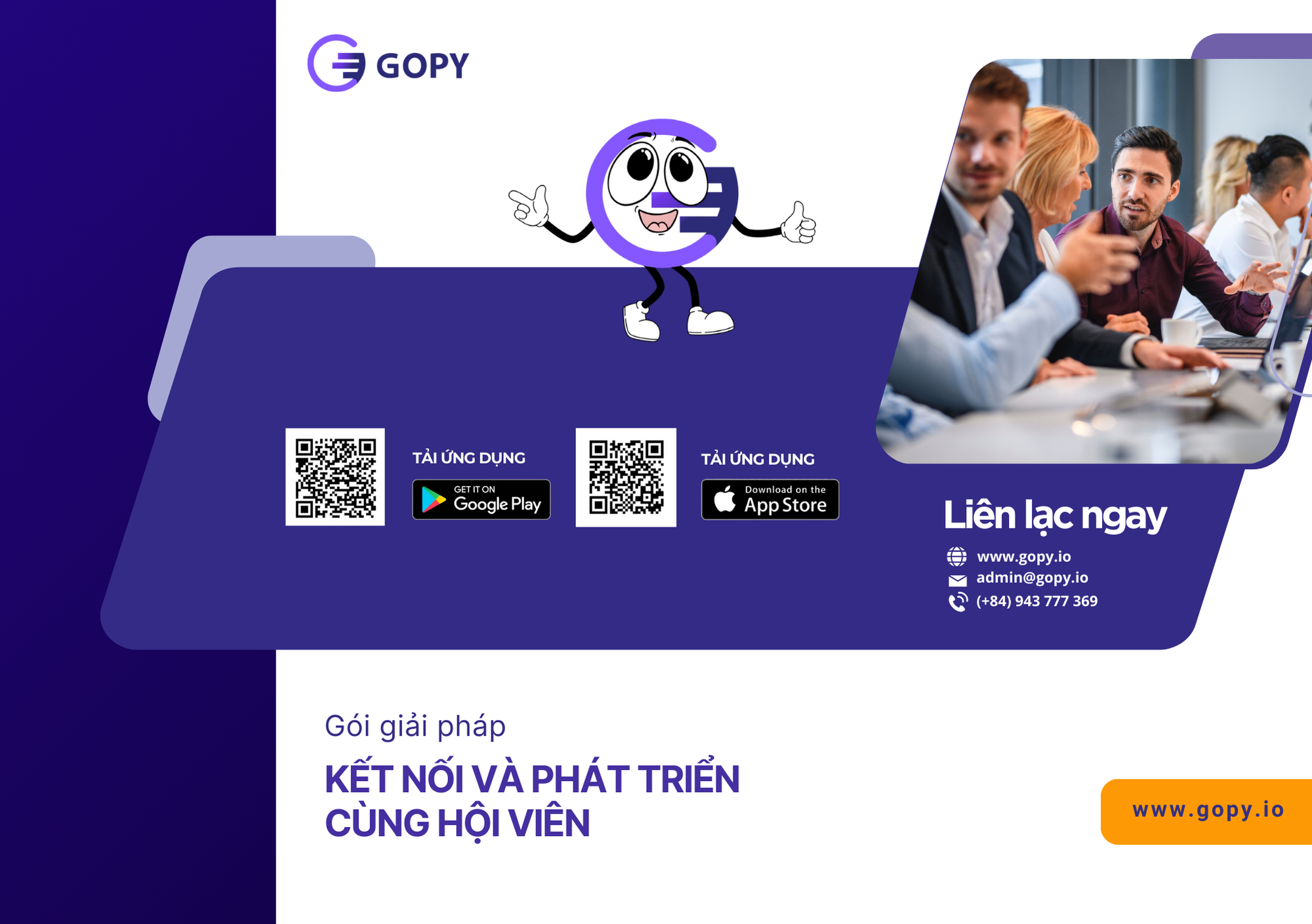 Gói sản phẩm của Gopy